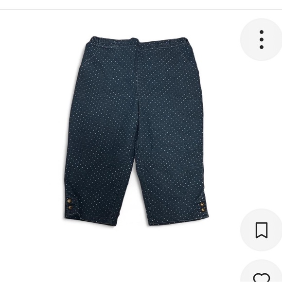 croft & barrow | Pants & Jumpsuits | Croft Barrow Dark Blue Polka Dot ...